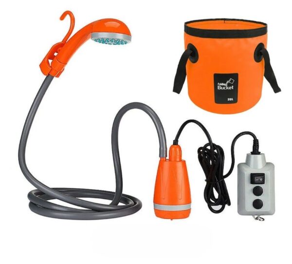 Ducha Portátil Eléctrica Con Bomba De Agua Y Cubo Plegable – Zhopi.co